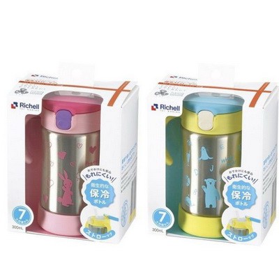 Richell不鏽鋼吸管保溫杯~薇拉兔/艾登熊~300ml | 蝦皮購物
