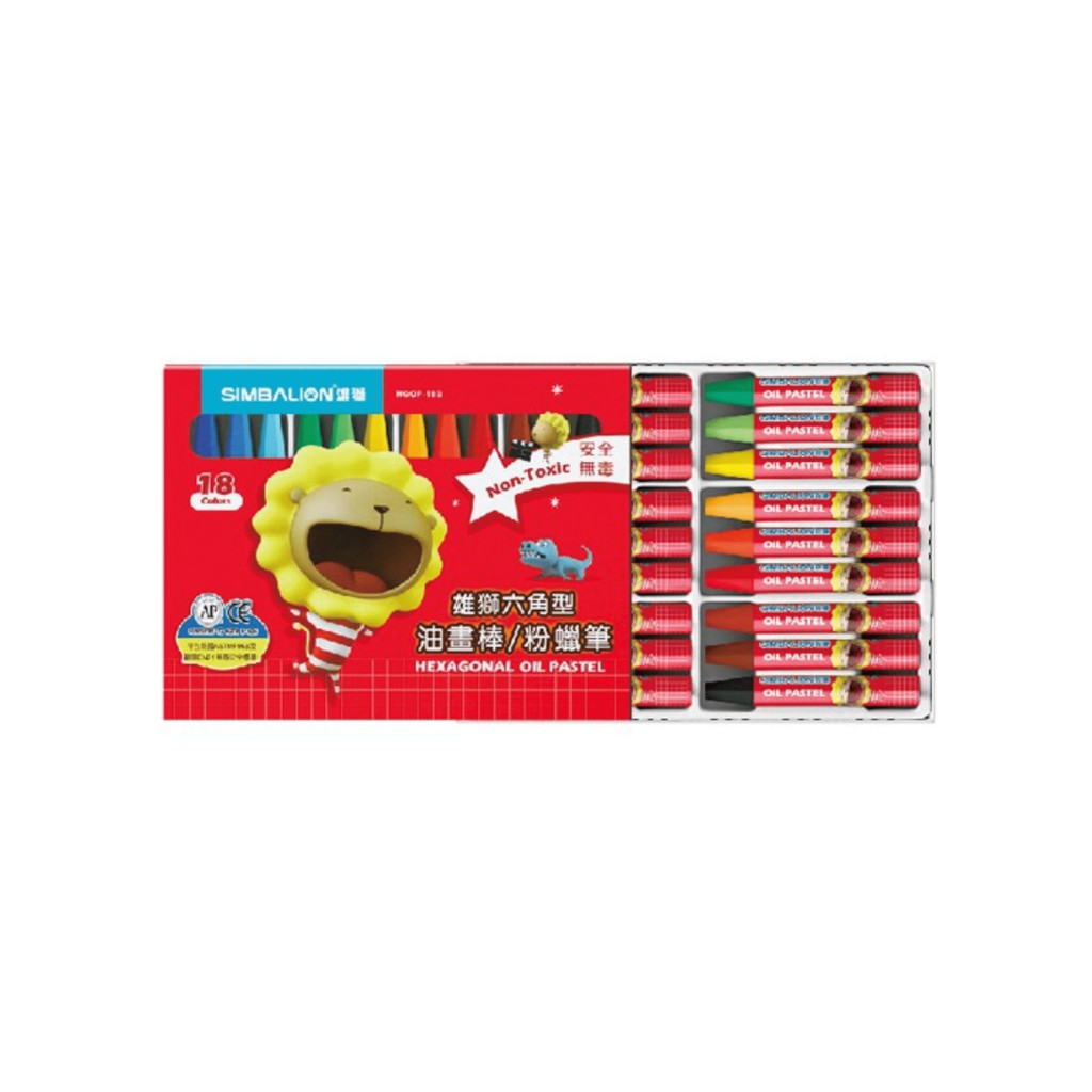 SIMBALION 雄獅 HGOP 奶油獅中六角粉蠟筆 | 蝦皮購物