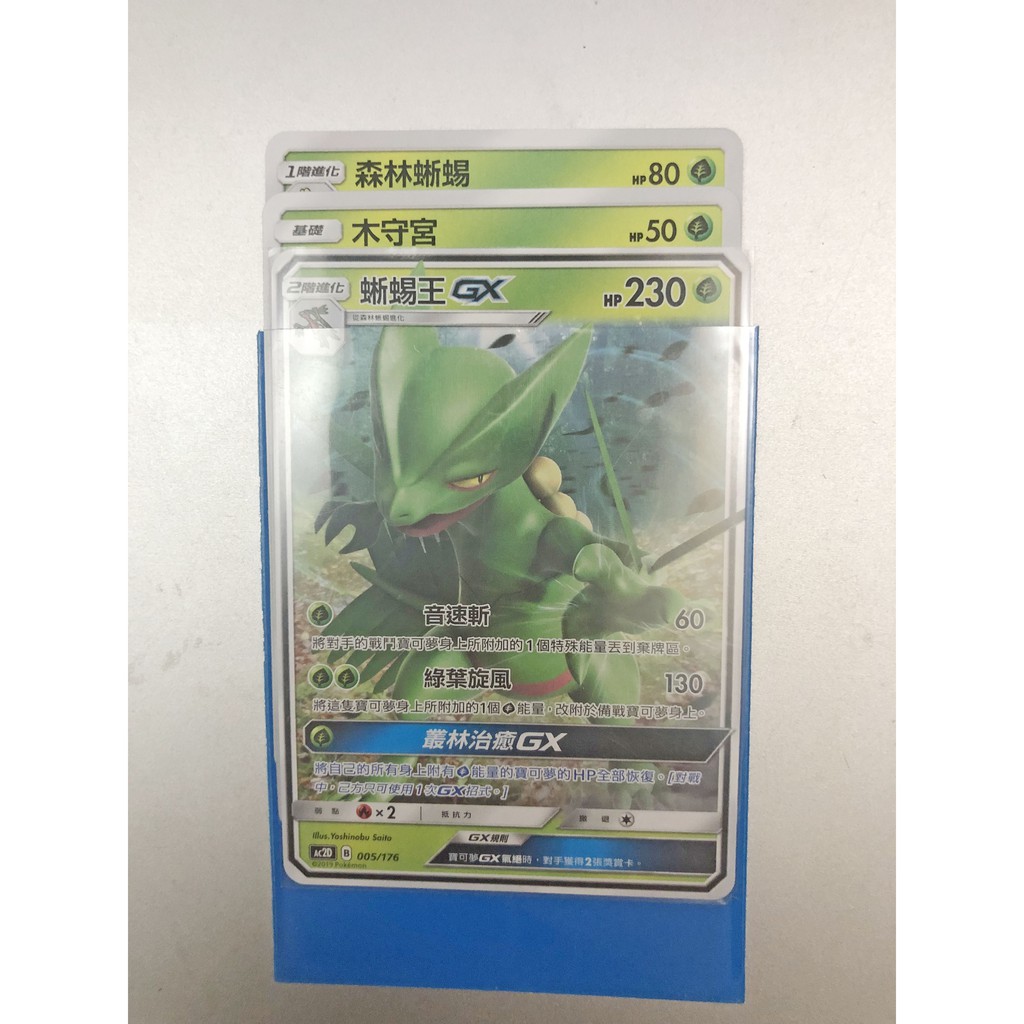 中文版寶可夢卡片 PTCG 蜥蜴王GX Ac2D 005/176 普卡 附完整進化鏈 | 蝦皮購物