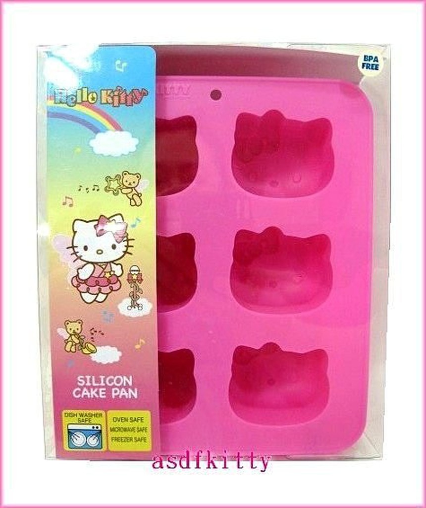 asdfkitty*KITTY粉色表情6連矽膠模型/巧克力模/蛋糕模/手工皂模/果凍模-不含雙酚A-歐美正版 | 蝦皮購物