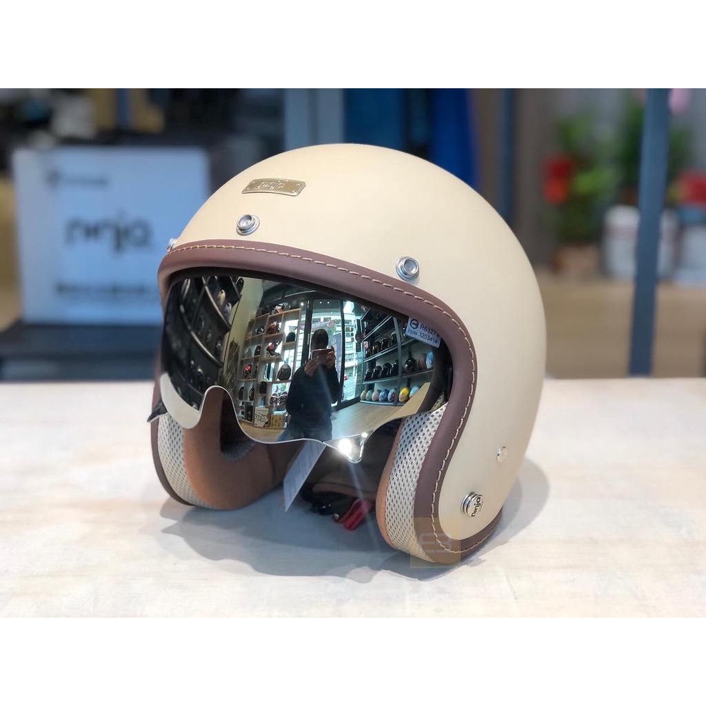 東橋安全帽 EB HELMET 華泰 K806 A+ K806S A+ 醺砂美學 復古帽 電鍍內鏡片 內裡可拆洗 醺砂 | 蝦皮購物