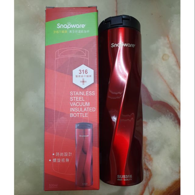 全新正品 康寧 Snapware 316不鏽鋼超真空保溫凱旋杯530ml-紅 鋼鐵人 配色 | 蝦皮購物