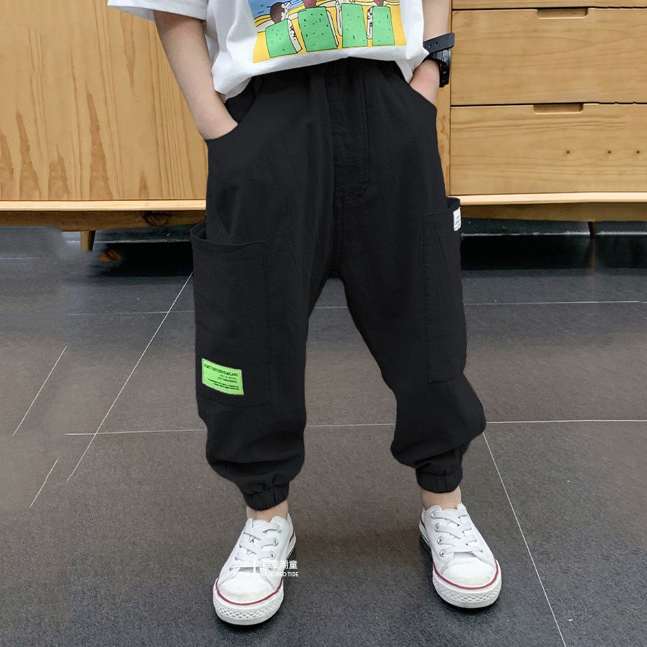 長褲 男童褲 夏季薄款新款兒童夏裝寬松棉麻防蚊褲 大中小童燈籠褲 | 蝦皮購物