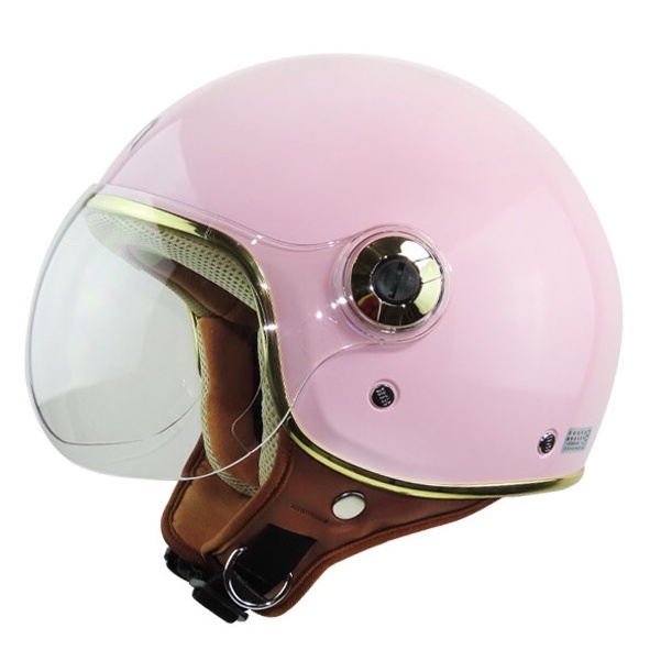 華泰 安全帽 K-808A 素色 淡粉 金緻風 飛行帽 K808A 金色邊框 透氣 輕量 涼感 半罩 全拆洗《淘帽屋》 | 蝦皮購物