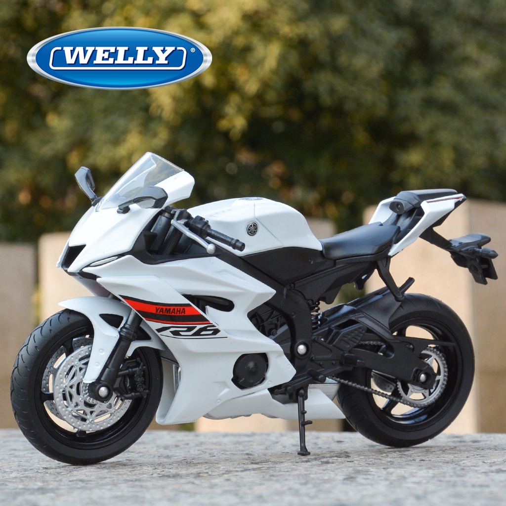 山葉 Welly 1: 12 2020 Yamaha YZF-R6 白色壓鑄車輛收藏性愛好摩托車模型玩具 | 蝦皮購物