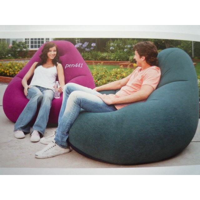 玩樂生活 美國INTEX 68584 植絨休閒充氣沙發 居家或露營休閒沙發 懶人沙發送收納袋(免費維修 瑕疵換新品) | 蝦皮購物