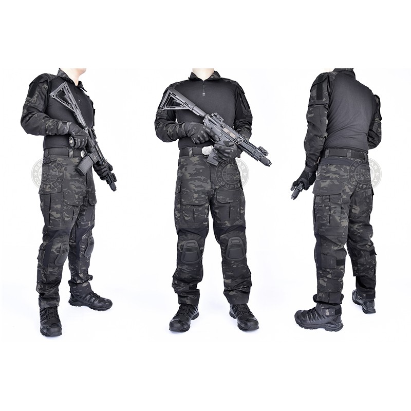 RST 紅星 - G3 青蛙裝 上衣+長褲 (含護具) 戰鬥服 迷彩服 戰術套服 黑色多地型 . 01377/01382 | 蝦皮購物