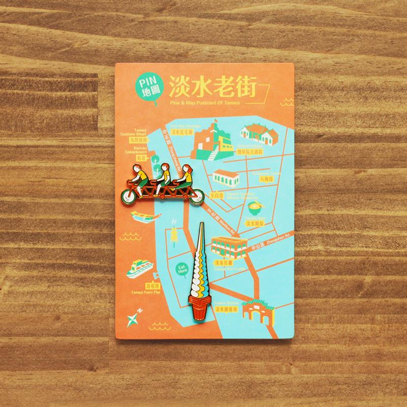 【MIIN GIFT】《PIN地圖-淡水》徽章與明信片組 TAAZE讀冊生活網路書店 | 蝦皮購物