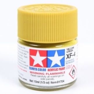 TAMIYA 田宮 水性壓克力漆 XF-4 消光黃綠色 10ml 貨號XF4 | 蝦皮購物