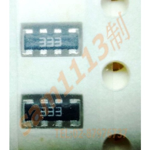 113電阻 CHIP R 0603 x4 33K 歐姆 5% 晶片型SMD排阻 8P4R 國巨YAGEO >>100個 | 蝦皮購物