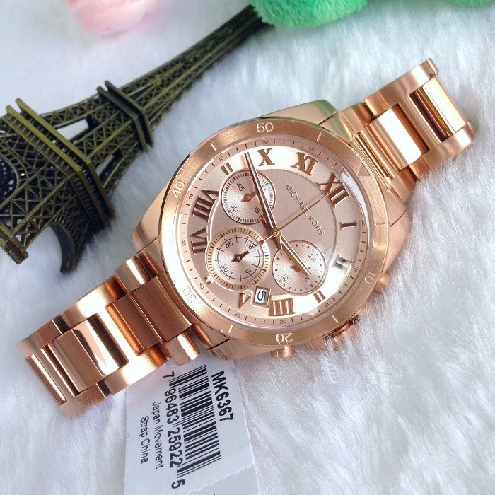 免運帝安諾-實體店面 Michael Kors MK6367 玫瑰金 三眼 羅馬 計時功能 手錶 MK6367 MK手錶 | 蝦皮購物