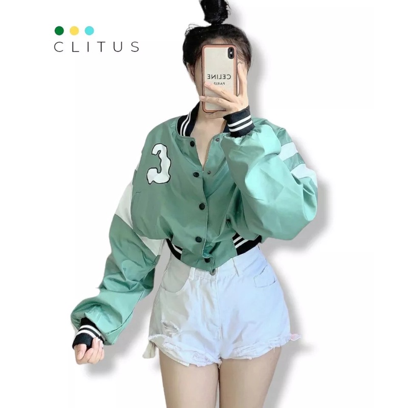 [100% 實圖] 女式 2 層鈕扣鉤針飛行員夾克 - CLITUS | 蝦皮購物