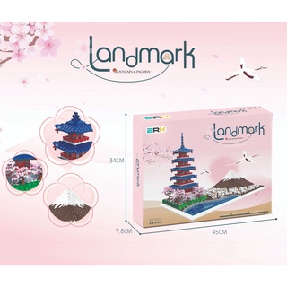 ZRK 7829 micro微型積木 富士山、新倉山淺間神社 外盒45.5*34.5*8cm 6500片 | 蝦皮購物