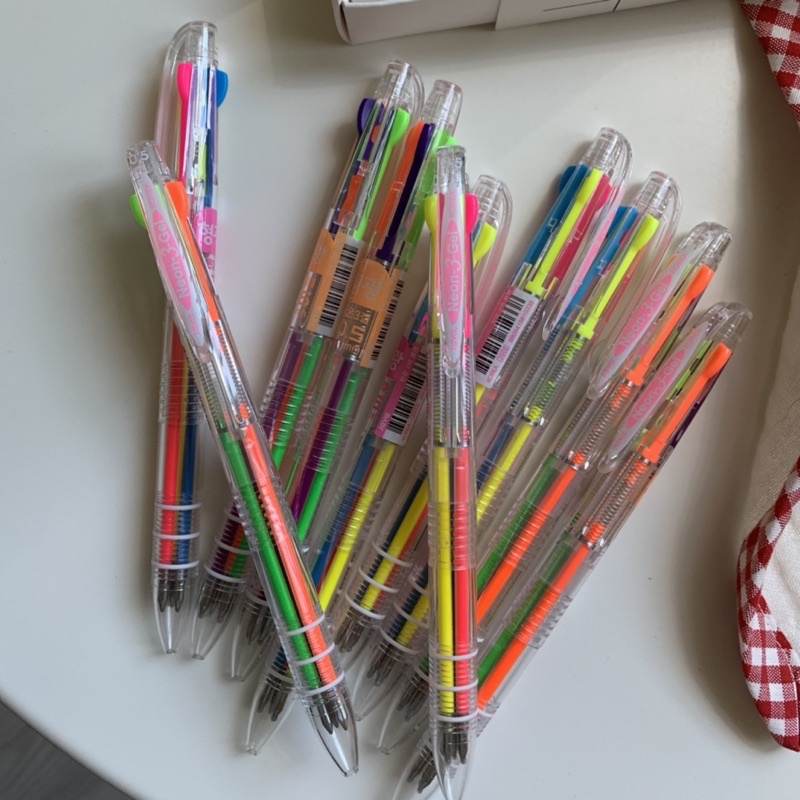 現貨 韓國代購🇰🇷 malgrecela Vintage mood pen 老式時髦復古螢光三色筆/多色筆/3色筆 筆 | 蝦皮購物