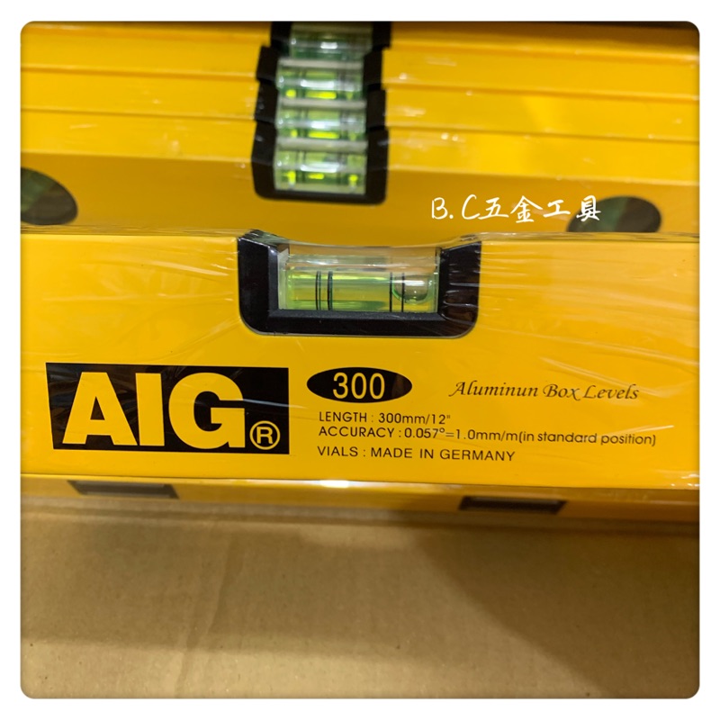 (LEO五金工具)附發票 AIG 水平尺 三氣泡 12'' 300mm 30公分 附磁性 鋁水平尺不附磁 水平儀 | 蝦皮購物