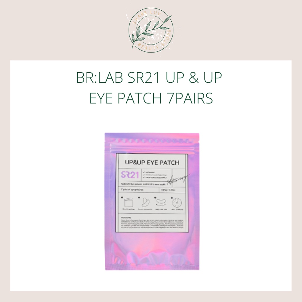 Br:lab SR21 Up & Up Eye Patch 7pairs / 水凝膠眼膜 / 眼膜 / Eye Pack | 蝦皮購物