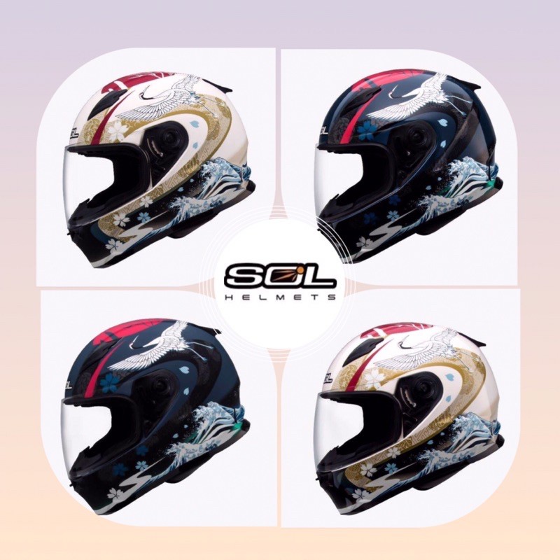 SOL 安全帽 SF-2M SF2M 浮世繪 抗UV 雙D釦 通風透氣 全罩式安全帽 | 蝦皮購物