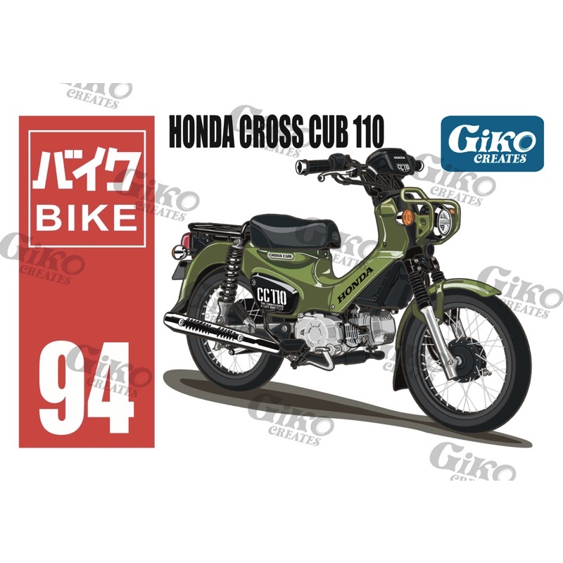吉可圖創部-NO.94- CROSS CUB110 CC110壓克力鑰匙圈(機車.摩托車) | 蝦皮購物