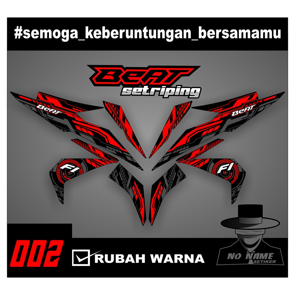 HONDA 條紋貼紙 setiker Motor Beat esp 2016 2017 2018 2019 Fi 新 E | 蝦皮購物