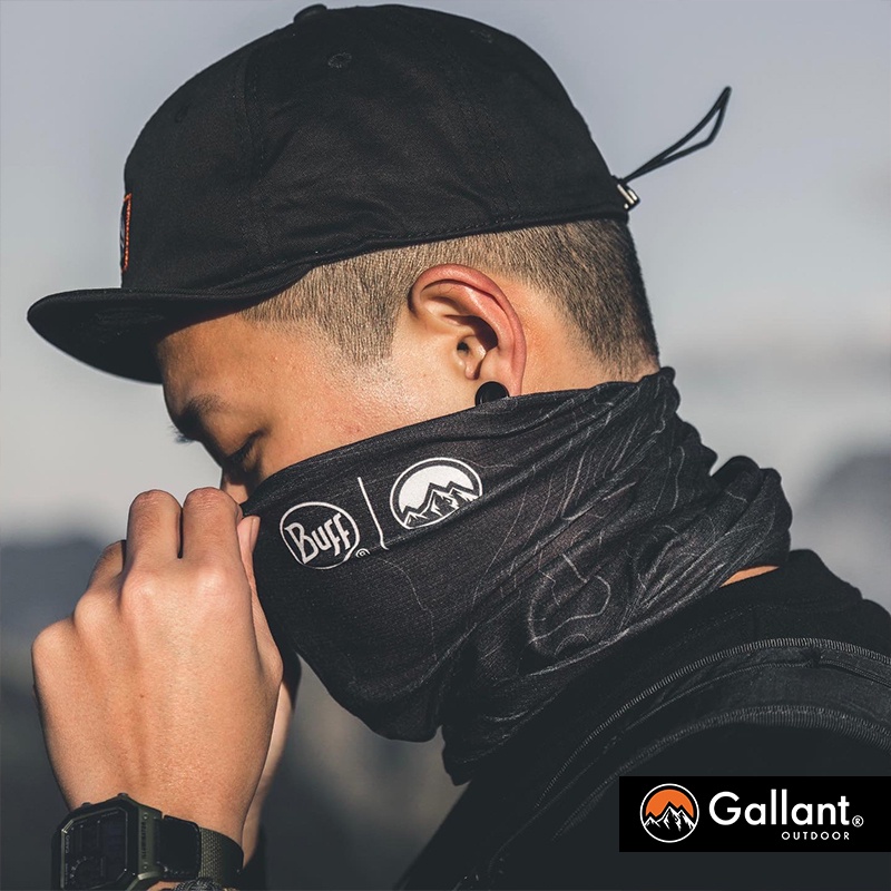 【彈藥庫】Gallant Outdoor® BUFF 聯名款 魔術頭巾 涼感 防曬 圍脖 運動頭巾 黑 | 蝦皮購物
