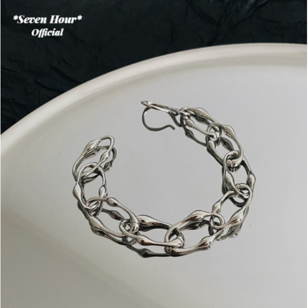 [Simon ACC] SEVEN HOUR 基礎 不規則 幾何 冷淡風 手鍊 | 蝦皮購物