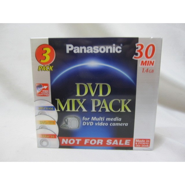 Panasonic DVD-R-RW-RAM 8cm 30 min 1.4GB/ 3片裝 | 蝦皮購物