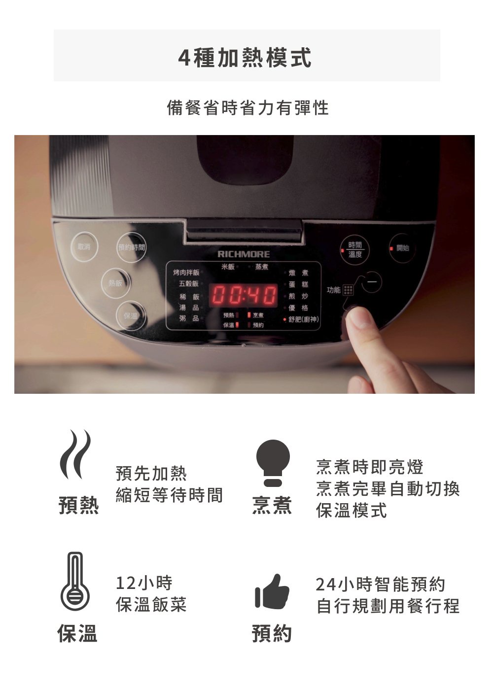 【RICHMORE】舒肥萬用鍋 RM-0628(白)~電鍋 電子鍋 蒸飯鍋 舒肥機 舒肥鍋 蛋糕 優格♥輕頑味 | 蝦皮購物