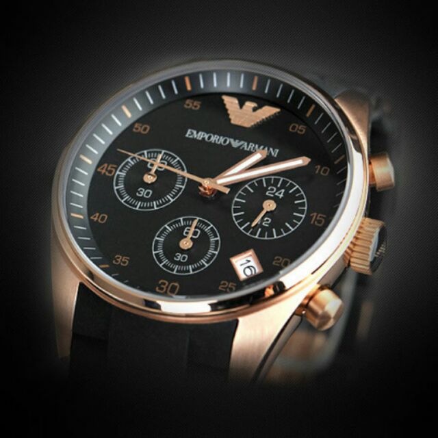 EMPORIO ARMANI AR5905 AR5906 三眼計時對錶 【現貨 / 代購】 | 蝦皮購物
