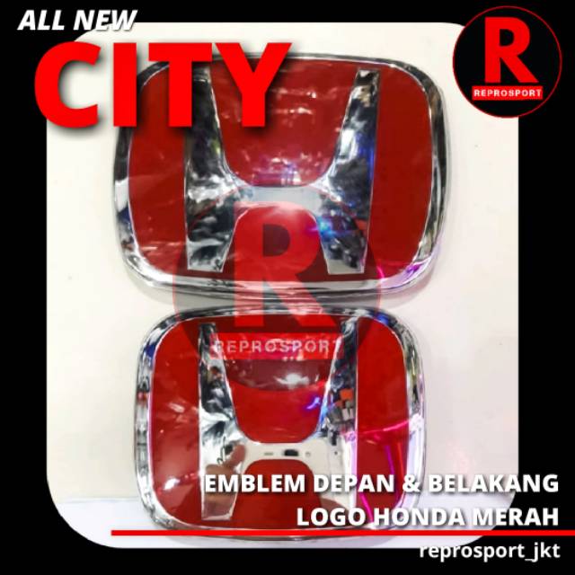 HONDA Merah City 全新紅色本田 LOGO 前後標誌 | 蝦皮購物
