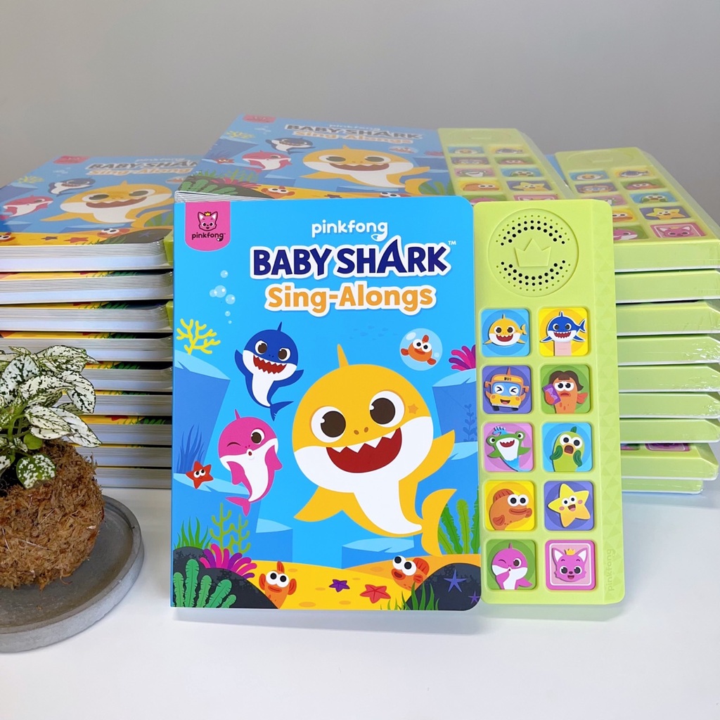 [cream] 現貨實拍💕 韓國 22年新版 碰碰狐x鯊魚寶寶 英文版 有聲音樂書 Babyshak 玩具 音樂 有聲書 | 蝦皮購物