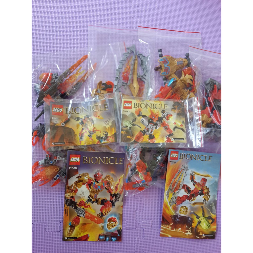 絕版 lego 生化戰士系列(71308+71303+70783+70787.)經典火系戰士合集 (附組立書.無盒.) | 蝦皮購物