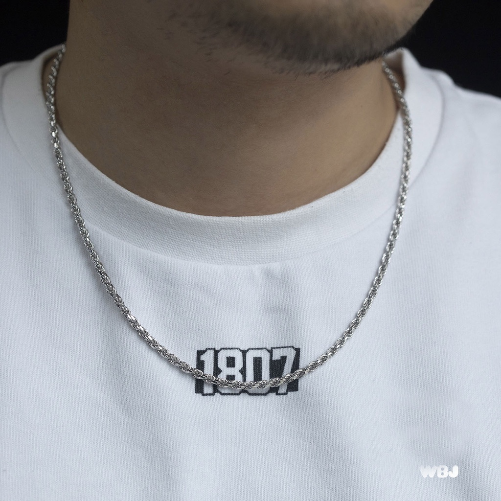 WBJ訂製珠寶 2mm/3mm純銀麻花鍊 嘻哈飾品 925純銀項鍊 防氧處理 18k真金電鍍 純銀古巴鍊 藝人指定品牌 | 蝦皮購物