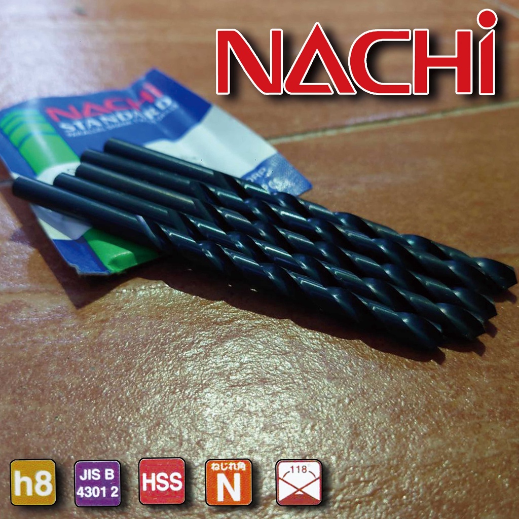 【含稅】日本NACHI HSS規格:12.2mm~13mm LIST 500【單支販售】高鈷直柄鑽頭、鐵、鋁、銅、木質 | 蝦皮購物