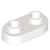 正版樂高LEGO零件(全新)-35480 6210272 橢圓 兩孔 薄板 1x2 白色 | 蝦皮購物