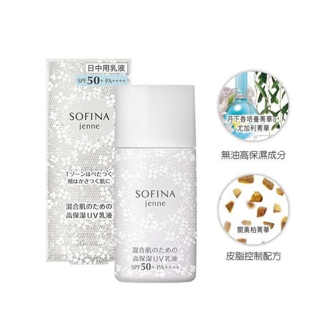 SOFINA 蘇菲娜 透美顏 混合肌適用 飽水控油雙效日間防護乳 30ml | 蝦皮購物