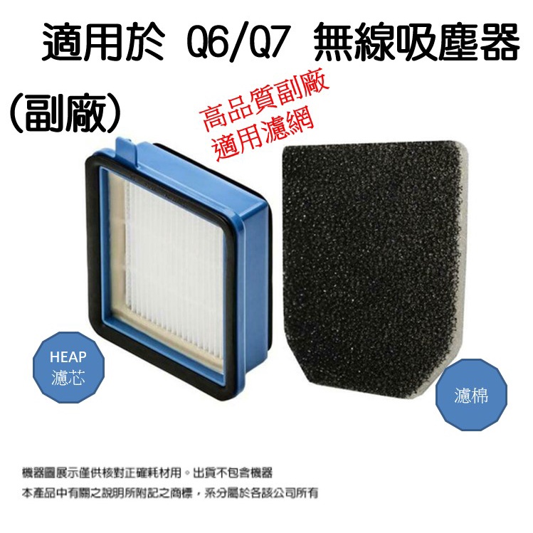 (副廠/現貨 )Electrolux伊萊克斯 Well Q6/Q7無線吸塵器專用HEPA濾網組(WQ61/WQ71) | 蝦皮購物