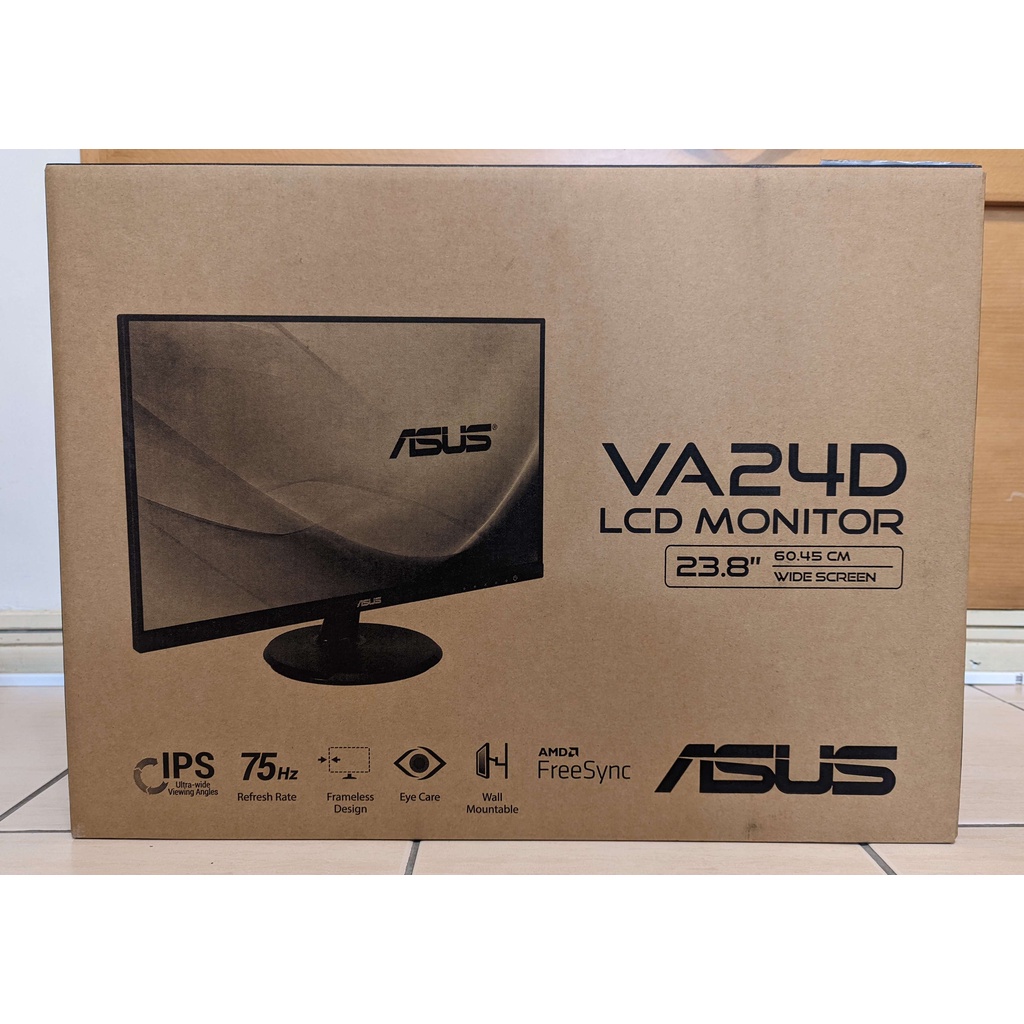 ASUS 華碩 VA24DQ 24型 1080P 75Hz IPS 液晶 螢幕 顯示器 二手保固內 | 蝦皮購物