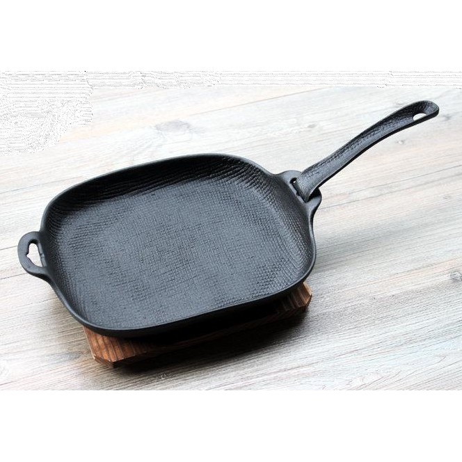 OIGEN盛榮堂 日本製 深型鑄鐵麻布紋燒烤盤 (U-37) | 蝦皮購物