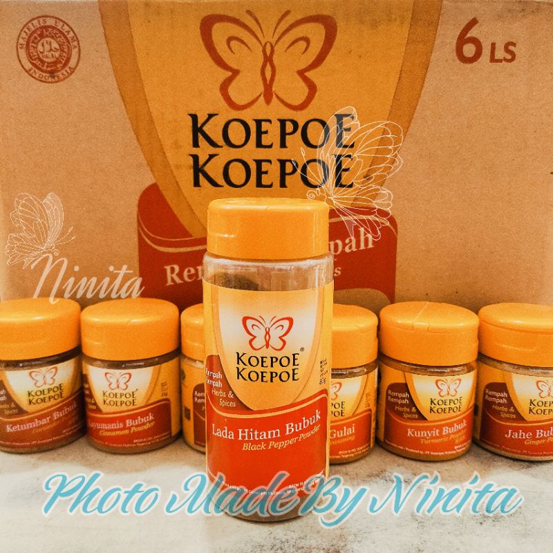 🦋KOEPOE KOEPOE🦋 Lada Hitam BUBUK 蝴蝶牌 印尼 黑胡椒粉 香料 83g | 蝦皮購物