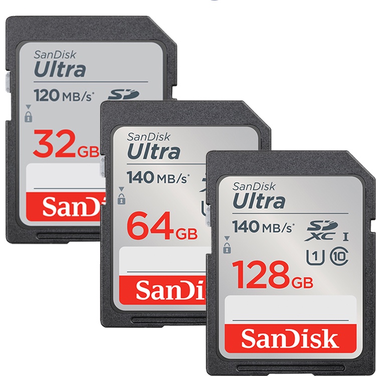 SanDisk Ultra SD SDHC SDXC 120MB/140MB UHS 32G 64G 128G 儲存裝置 | 蝦皮購物