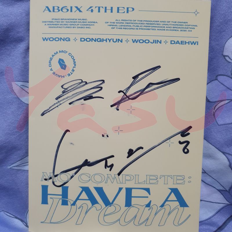 AB6IX HAVE A DREAM 官方 RICHINING 台灣限定 簽專 簽名專輯 田雄 金東賢 朴佑鎭 李大輝 | 蝦皮購物