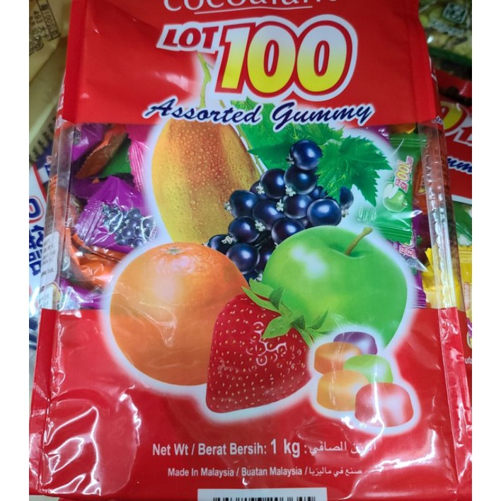 每包1000公克 LOT100 一百份軟糖(芒果、綜合水果、超酸綜合) 馬來西亞 軟糖 生日糖果 喜糖 年節糖果【道夫】 | 蝦皮購物