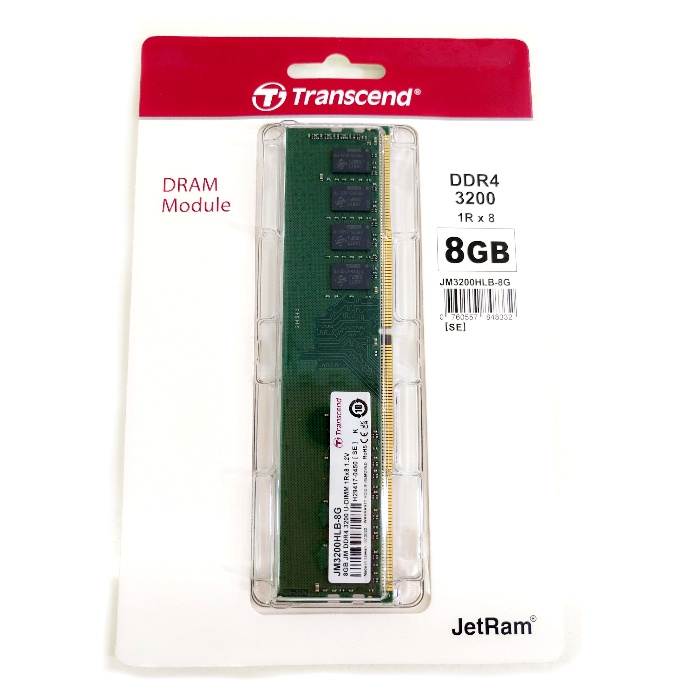全新現貨 Transcend 創見 8GB JetRam DDR4 3200 桌上型記憶體 JM3200HLB-8G | 蝦皮購物