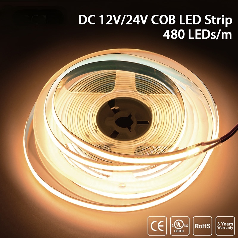 列出的 COB Led 燈條 320480 LEDs / m 16.4ft 高密度柔性膠帶帶狀 3000-6500K R | 蝦皮購物