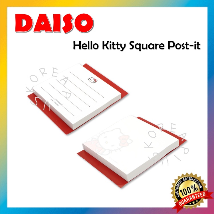 [DAISO] Hello Kitty Square Post-it 70pcs | 蝦皮購物