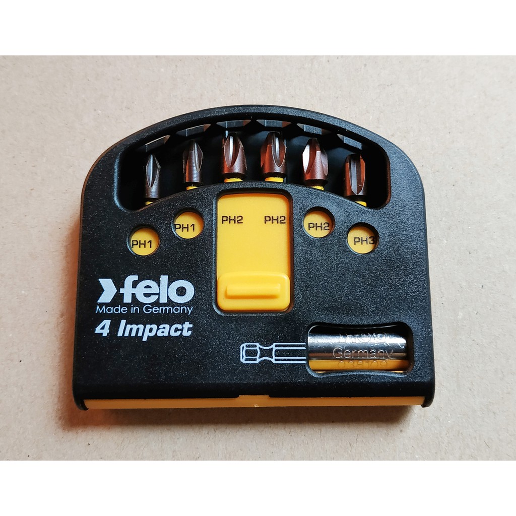 Felo 德國製 十字 PH 螺絲 衝擊 起子頭組 6支 盒裝 磁性 接桿 特殊設計 Made in Germany | 蝦皮購物