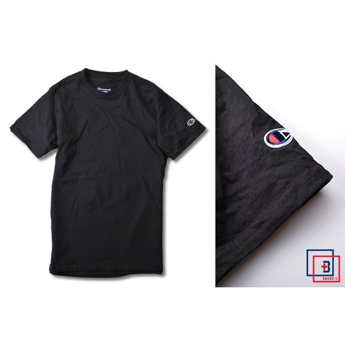【Brand T】CHAMPION BASIC TEE T425 黑色*刺繡*LOGO*素Tee*美版*短T | 蝦皮購物