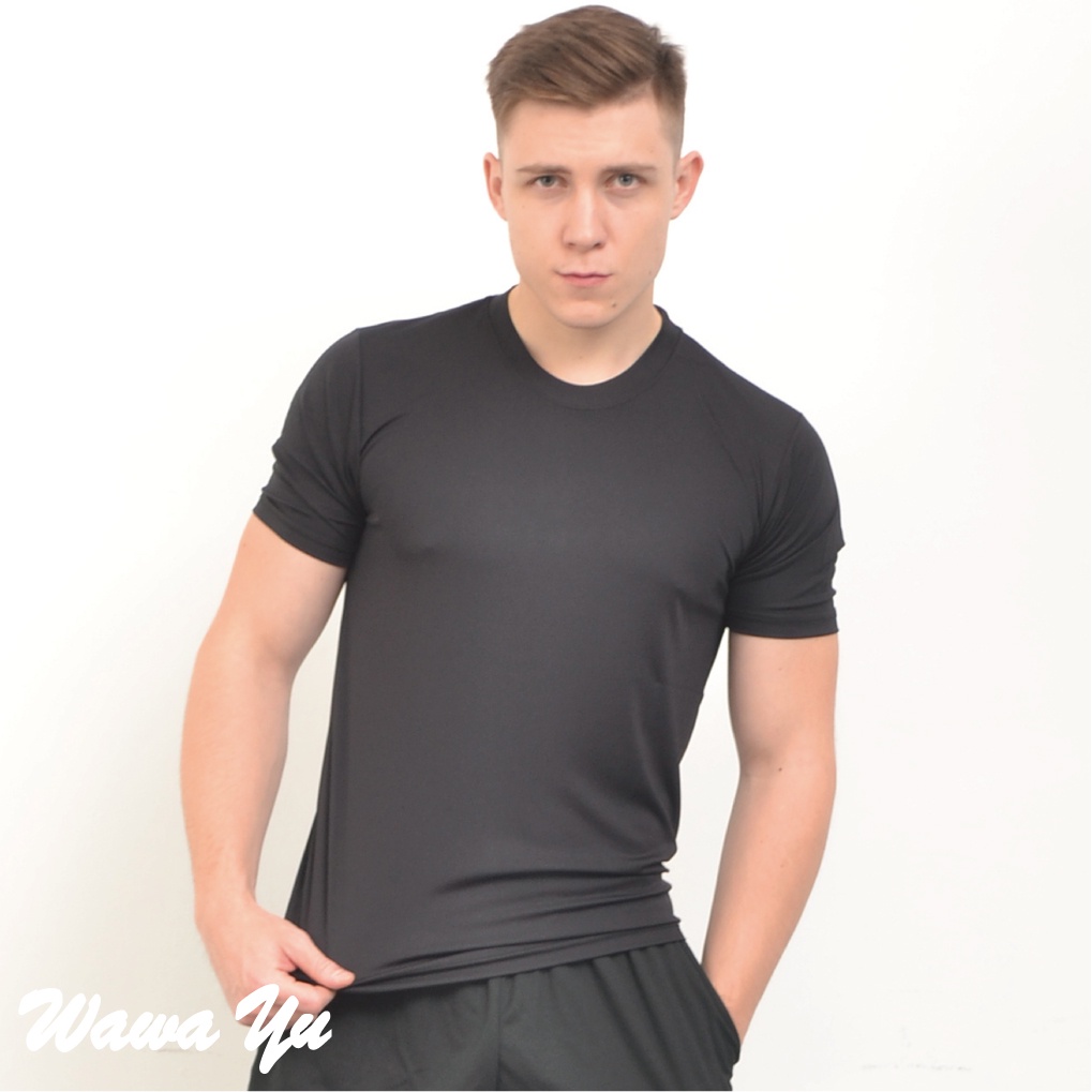 運動素色T恤(布料超細款)-男中性版-黑色 (尺碼XS-3XL) (現貨-預購) [Wawa Yu品牌服飾] | 蝦皮購物