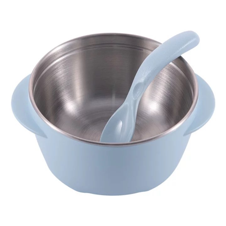 日本 Richell 利其爾 雙層可拆式不鏽鋼碗 260ml/370ml/510ml（附蓋/附湯匙）（三色可選） | 蝦皮購物