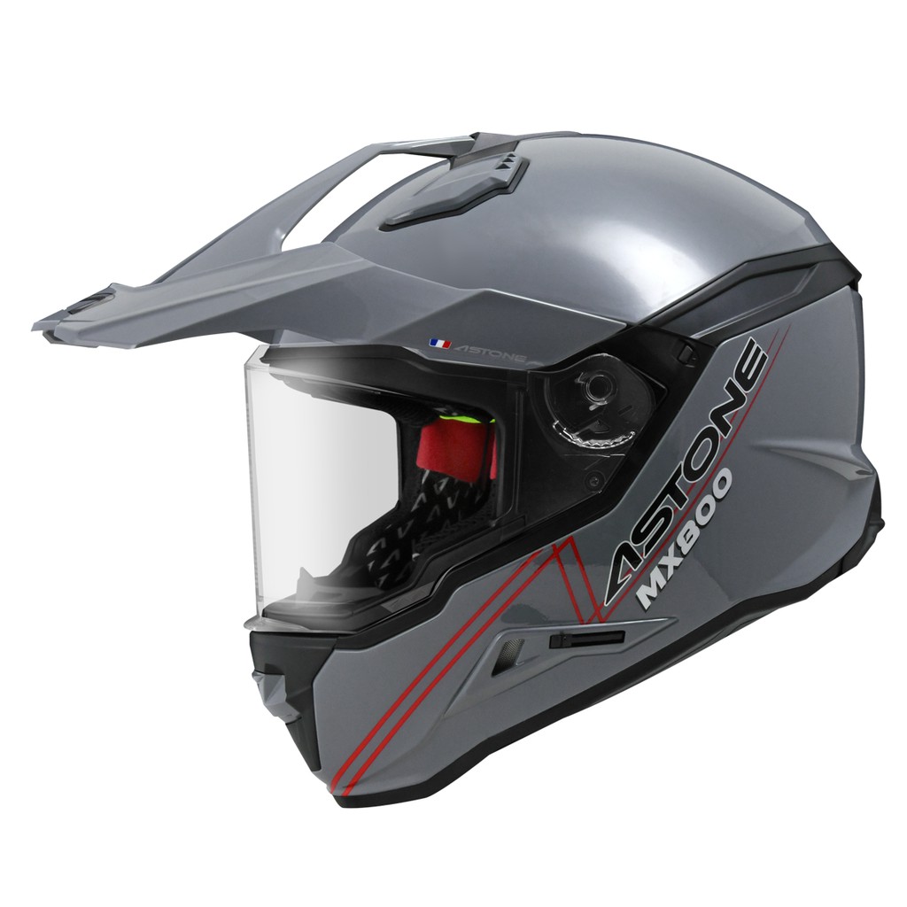 ASTONE MX800 安全帽 素色 水泥灰 MX800B 越野式 全罩式 安全帽 快拆式帽舌 內墨鏡 《比帽王》 | 蝦皮購物